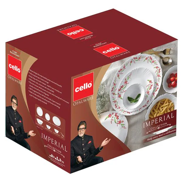 Cello Imperial Vinea Opalware Dinner Set 27 pcs - JioMart