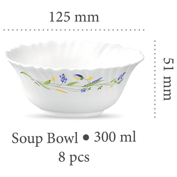 La Opala Classique Morning Glory Opalware Dinner Set (45 pcs) - JioMart