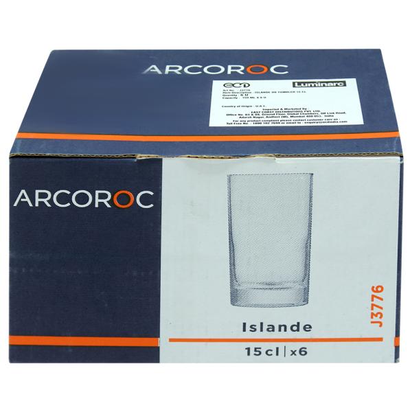 Luminarc Arcoroc Islande Glass HB Tumbler 150 ml (Set of 6) - JioMart