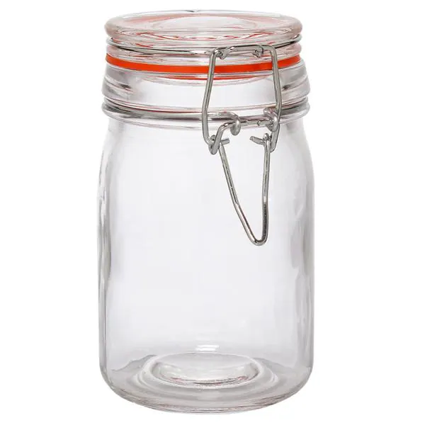 Roxx Assorted Colour Clamp Clip Glass Jar 300 ml - JioMart