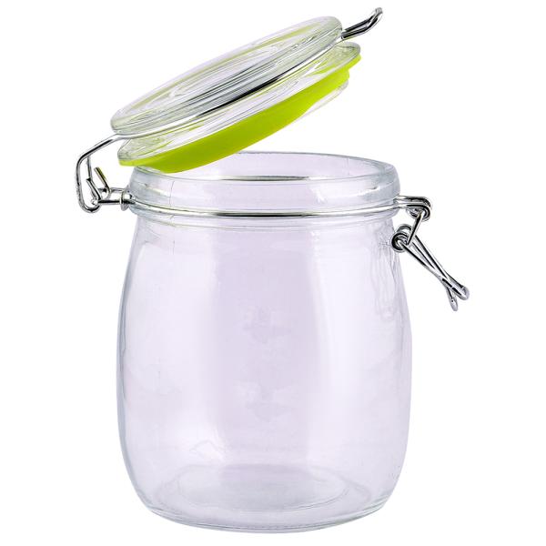 Roxx Clamp Clip Round Glass Jar 800 ml - JioMart
