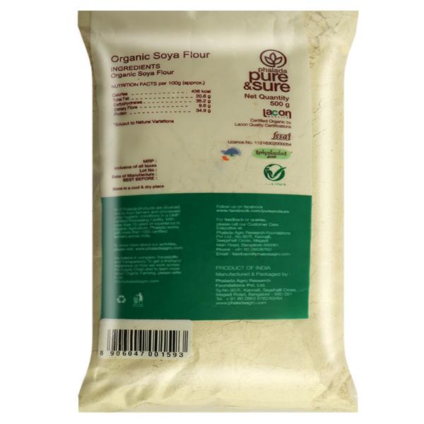 Phalada Pure & Sure Organic Soya Flour 500 g - JioMart