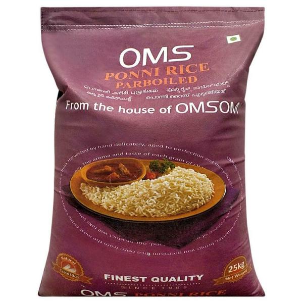 Omsom Ponni Parboiled Rice 25 kg - JioMart