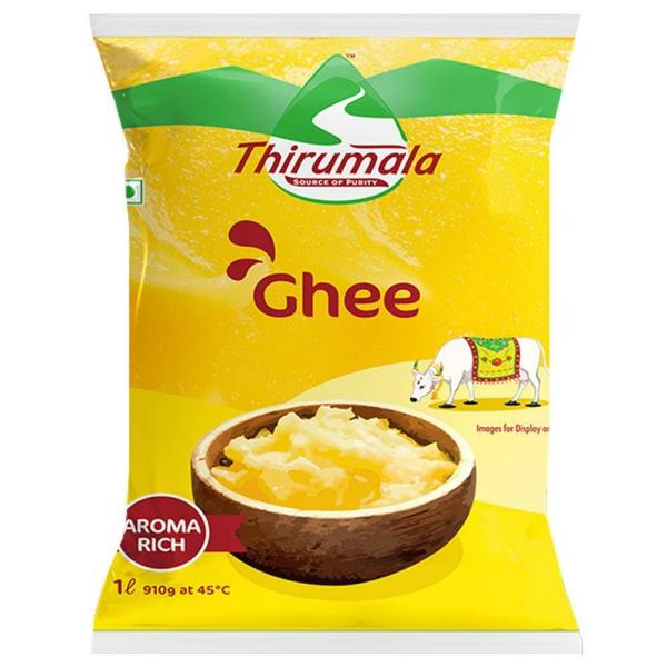 Thirumala Aroma Rich Cow Ghee 1 L (Transparent Pouch) - JioMart