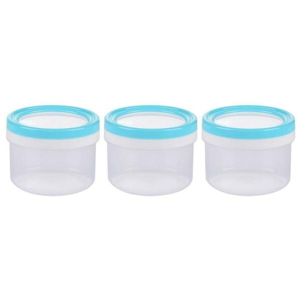 Amson Easy Spin Blue Plastic Container 600 ml (set of 3) - JioMart