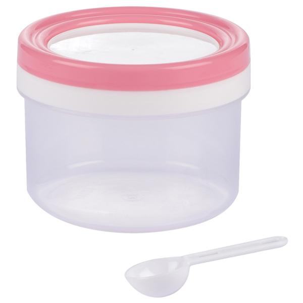 Amson Easy Spin Pink Round Plastic Container 600 ml (Set of 3) - JioMart