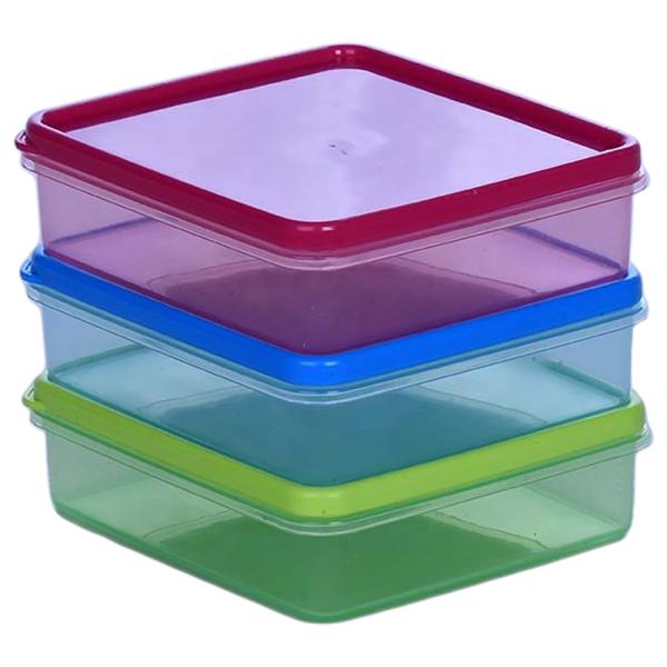 Amson Assorted Square Plastic Contaniner 5.85 L (Set of 3) - JioMart
