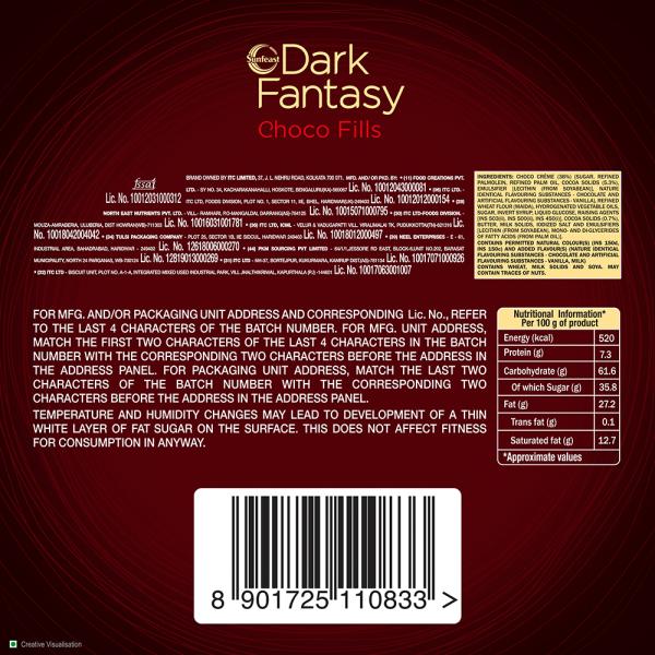 Sunfeast Dark Fantasy Choco Fills Cookies 600 g - JioMart