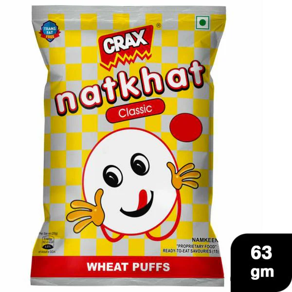 Crax Natkhat Classic Wheat Puffs 63 g - JioMart