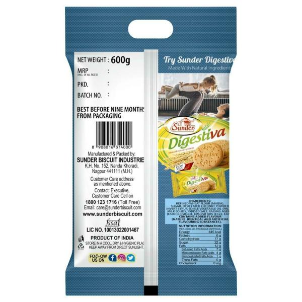 Sunder Super Coconut Biscuits 600 g - JioMart
