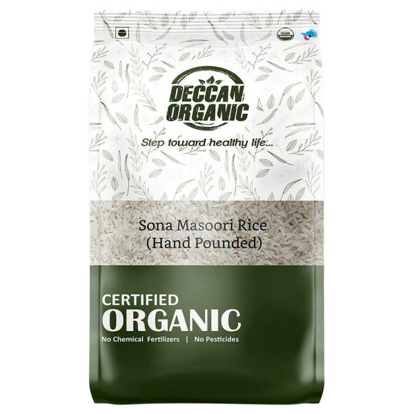 Deccan Organic Hand Pounded Sona Masoori Rice 1 kg - JioMart
