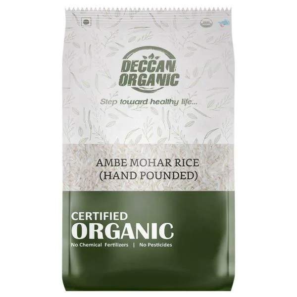 Deccan Organic Hand Pounded Ambe Mohar Rice 1 kg - JioMart