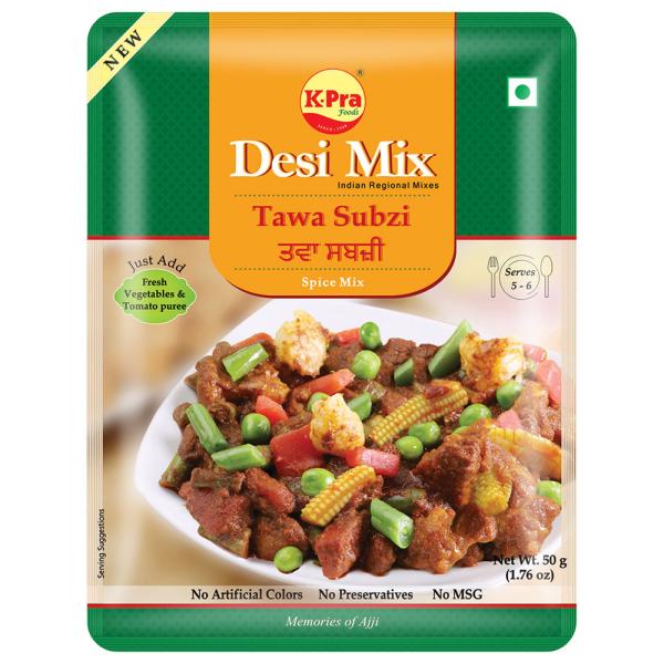 K-Pra Foods Desi Mix Tawa Sabzi Spice Mix 50 g - JioMart