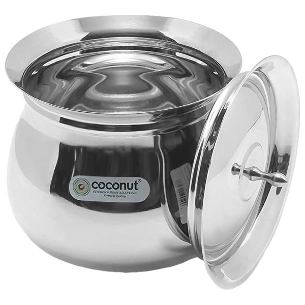 Coconut Royal Stainless Steel Handi with Lid 850 ml - JioMart