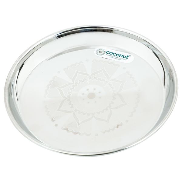 Coconut Rangoli Stainless Steel Plate 20 cm - JioMart