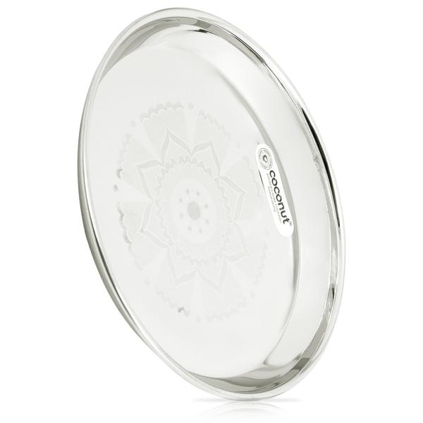 Coconut Rangoli Stainless Steel Plate 20 cm - JioMart