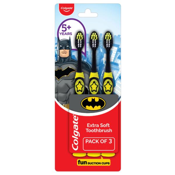 Colgate Batman Extra Soft Kids Toothbrush (Pack of 3) (5+ Years) - JioMart