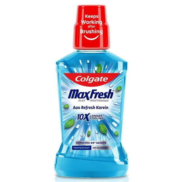 Colgate Max Fresh Plax Peppermint Mouthwash 100 ml - JioMart