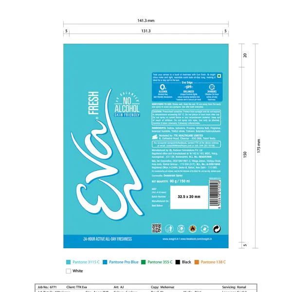 Eva Fresh Deodorant Spray 150 ml - JioMart