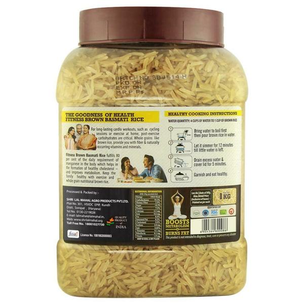Shri Lal Mahal Fitness Brown Basmati Rice 1 kg - JioMart