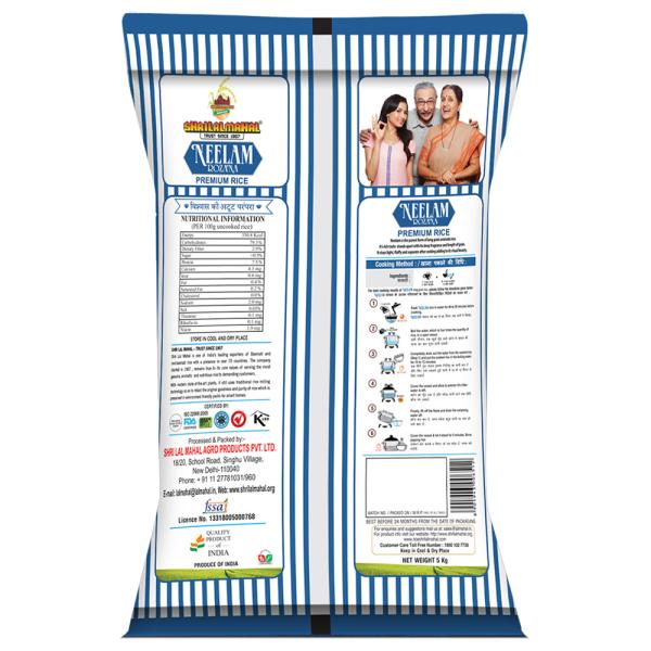 Shri Lal Mahal Neelam Rozana Basmati Rice 5 kg - JioMart