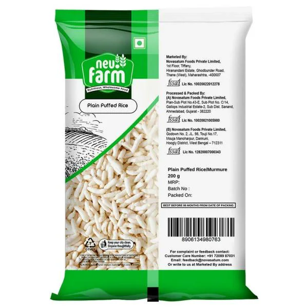 Neu Farm Plain Puffed Rice / Murmura 200 g - JioMart
