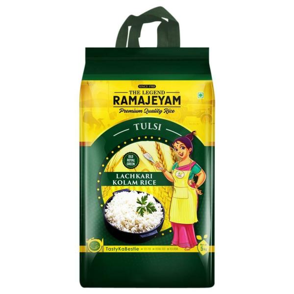 The Legend Ramajeyam Tulsi Lachkari Kolam Rice 5 kg - JioMart