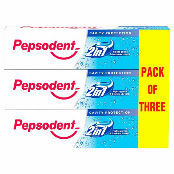 Pepsodent 2-in-1 Cavity Protection Toothpaste 150 g (Pack of 3) - JioMart