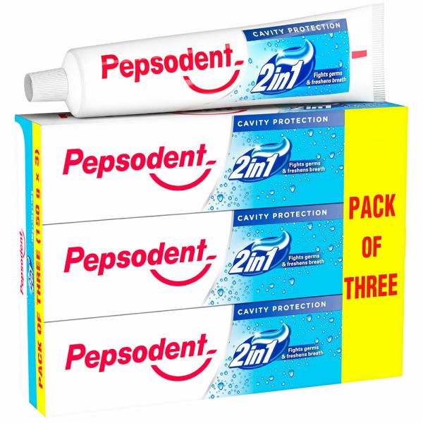 Pepsodent 2-in-1 Cavity Protection Toothpaste 150 g (Pack of 3) - JioMart