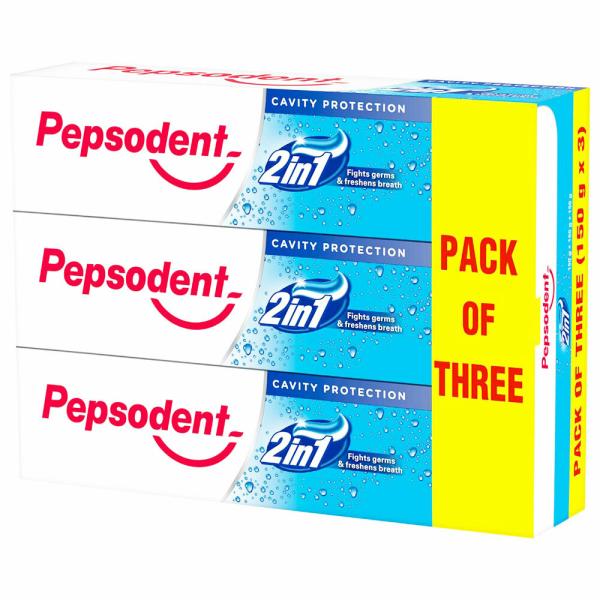 Pepsodent 2-in-1 Cavity Protection Toothpaste 150 g (Pack of 3) - JioMart