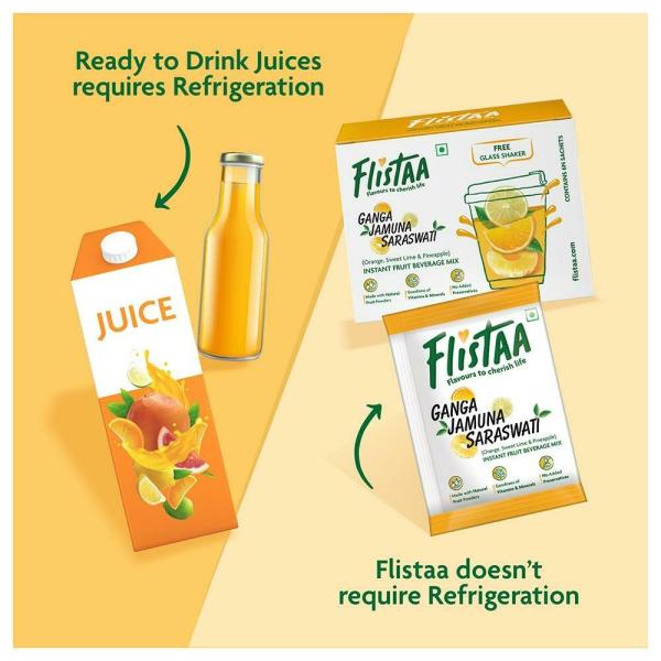 Flistaa Ganga Jamuna Saraswati Instant Juice Mix 24 g (6 pcs) (Free ...