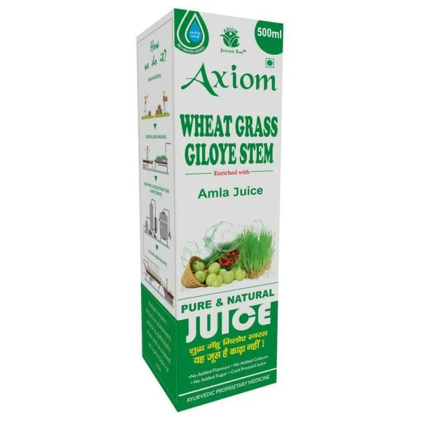 Axiom Jeevan Ras Wheatgrass Giloye Stem with Amla Juice 500 ml - JioMart
