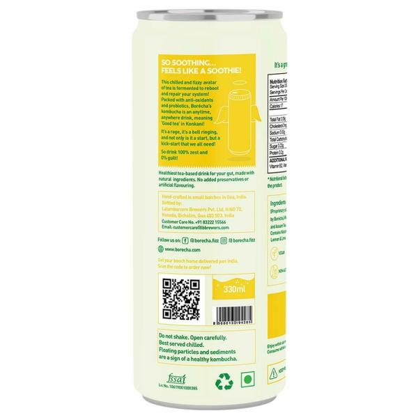 Borecha Sicilian Lemon and Lime Kombucha Drink 330 ml - JioMart