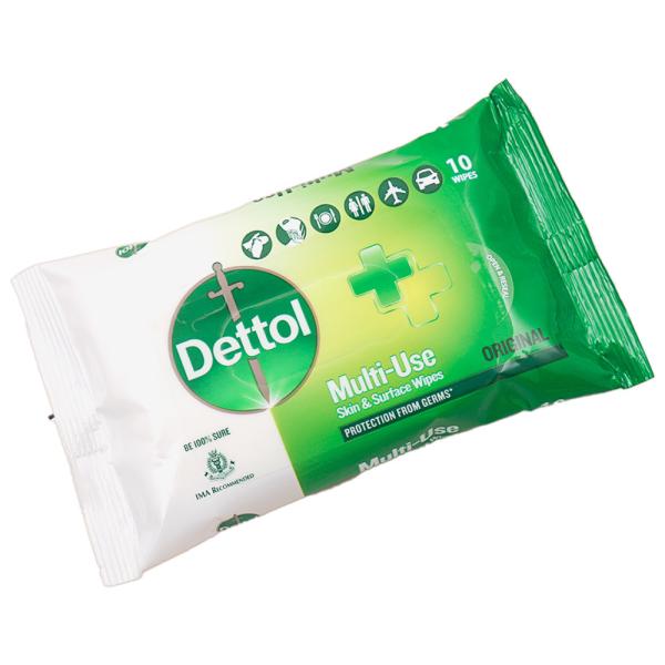 Dettol Original Multi-Use Wipes 10 pcs - JioMart