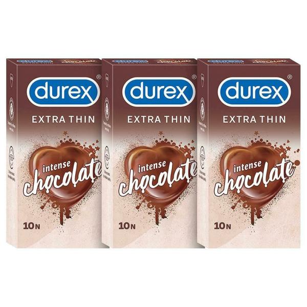 Durex Extra Thin Intense Chocolate Condoms 10 pcs (Pack of 3) - JioMart