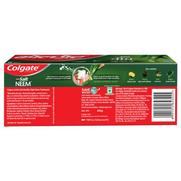 Colgate Active Salt Neem Toothpaste 200 g (Pack of 2) - JioMart