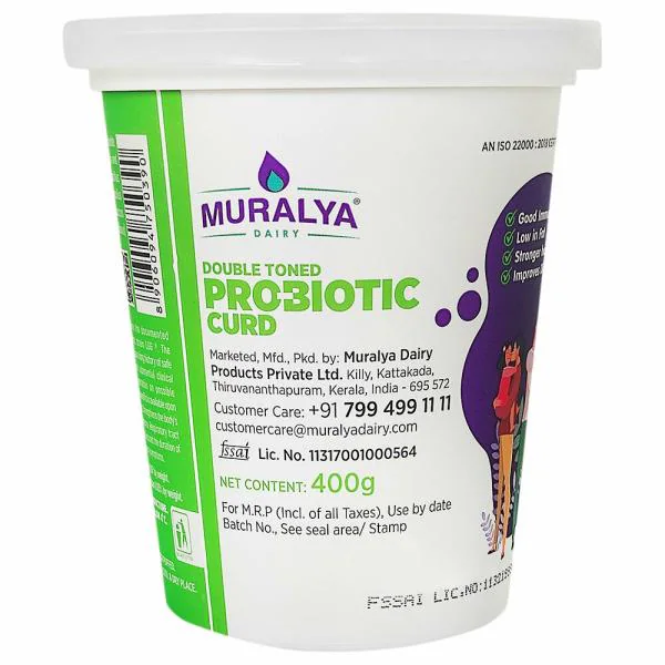 Muralya Double Toned Probiotic Curd 400 g (Cup) - JioMart
