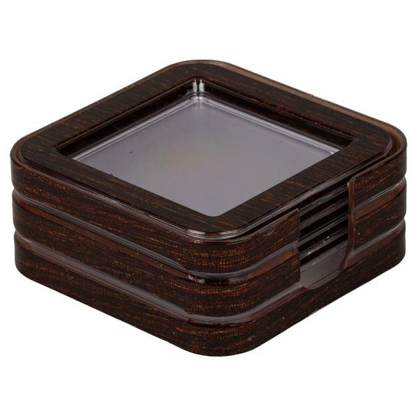 Liza Craft Assorted Square Plastic Tea Coaster 8.5 cm (Set of 6) - JioMart