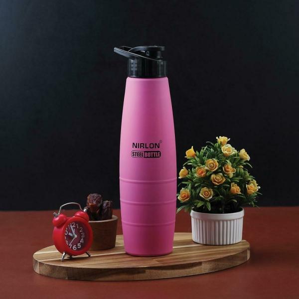 Nirlon Pink Stainless Steel Sipper Bottle 1 L - JioMart