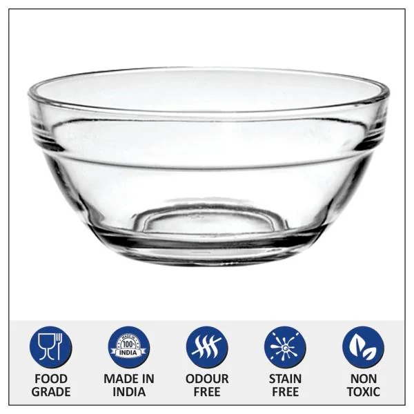 Yera Venus Glass Snack Bowl 215 ml (Set of 6) - JioMart