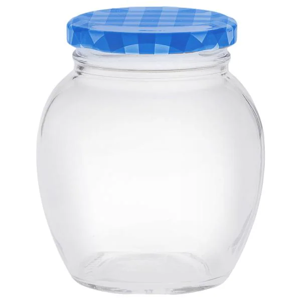 Yera Transparent Glass Jar with Printed Lid 375 ml (Set of 3) - JioMart