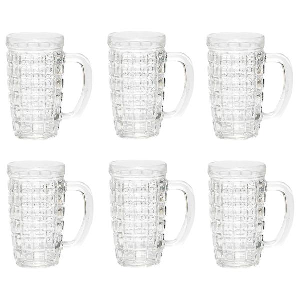 Yera Transparent Glass Juice Mug 290 ml (Set of 6) - JioMart