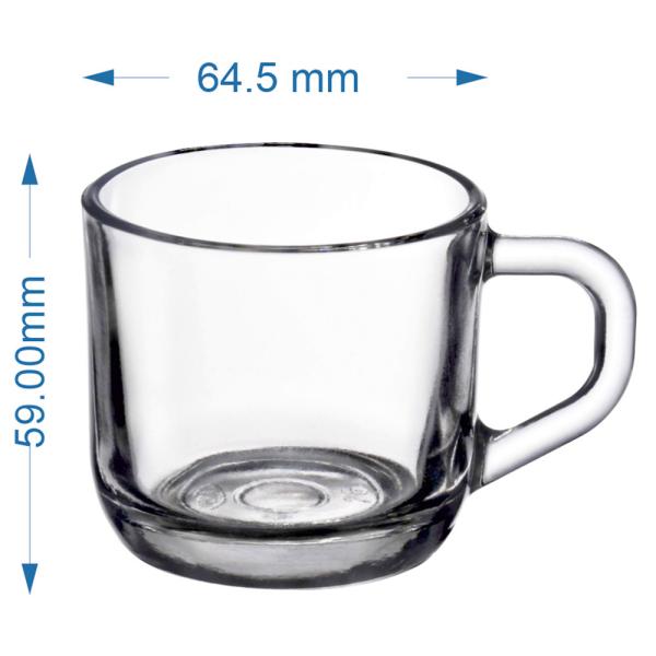 Yera Glass Tea and Coffee Mug 120 ml (Set of 6) - JioMart