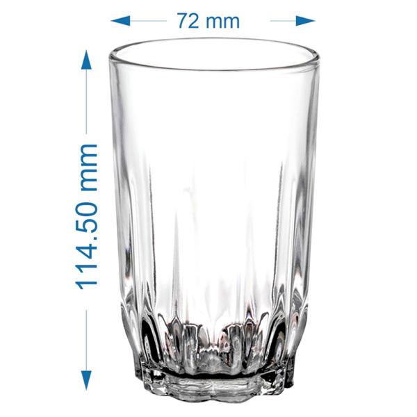 Yera Glass Water and Juice Tumbler 265 ml (Set of 6) - JioMart