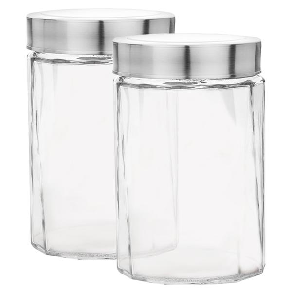 Yera Pyramid Glass Jar 580 ml (Set of 2) - JioMart