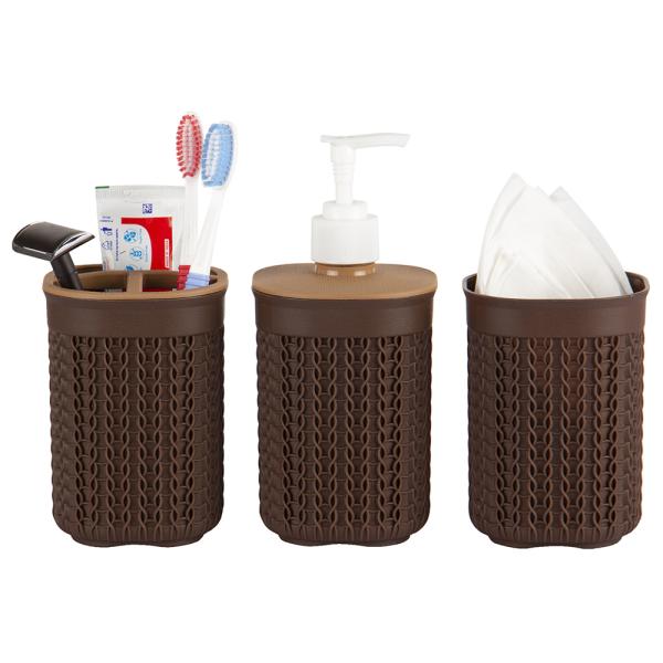 Polyset Marvel Assorted Plastic Bathroom Set (3 pcs) - JioMart