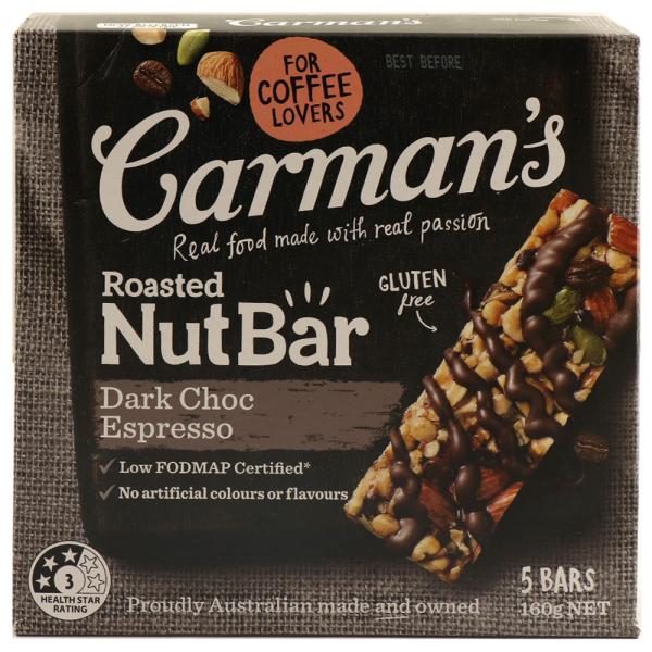 Carman's Dark Chocolate Espresso Roasted Nut Bar 160 g - JioMart