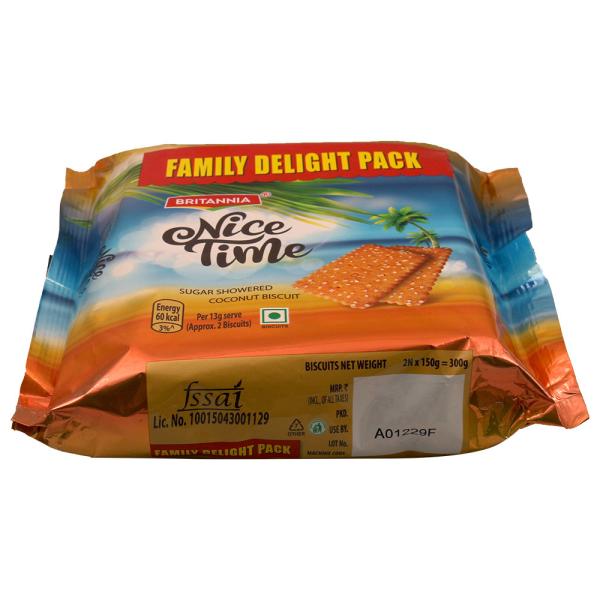 Britannia Nice Time Coconut Biscuit 300 g - JioMart