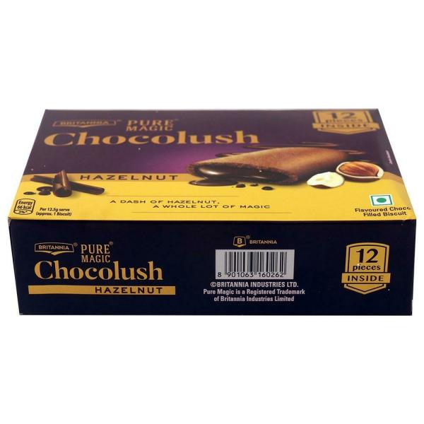 Britannia Pure Magic Chocolush Hazelnut Chocolate Filled Biscuits 12.5 ...