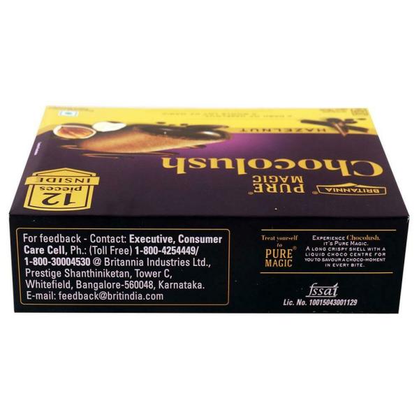 Britannia Pure Magic Chocolush Hazelnut Chocolate Filled Biscuits 12.5 ...
